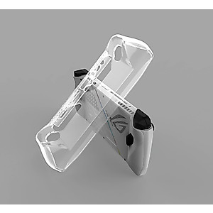 T Tersely Clear Case Cover for ASUS ROG Ally, Crystal Soft TPU Grip Protective Cover Accessories with Shock-Absorption and Anti-Scratch Design