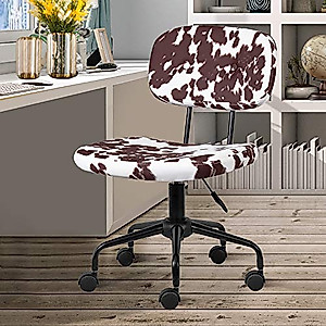 GIA Ayrshire Cow Pattern Without Arms Chair, White and Brown
