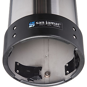 San Jamar C3500P Stainless Steel Pull Type Beverage Cup Dispenser, Fits 32oz to 46oz Cup Size, 4" to 4-7/8" Rim, 23-1/2" Tube Length
