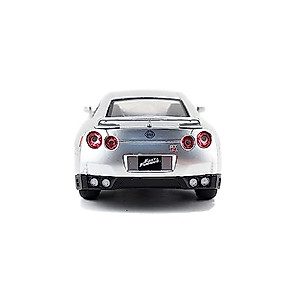Fast & Furious 1:32 2009 Brian's Nissan GT-R R35 Die-Cast Car, Toys for Kids and Adults(Silver)