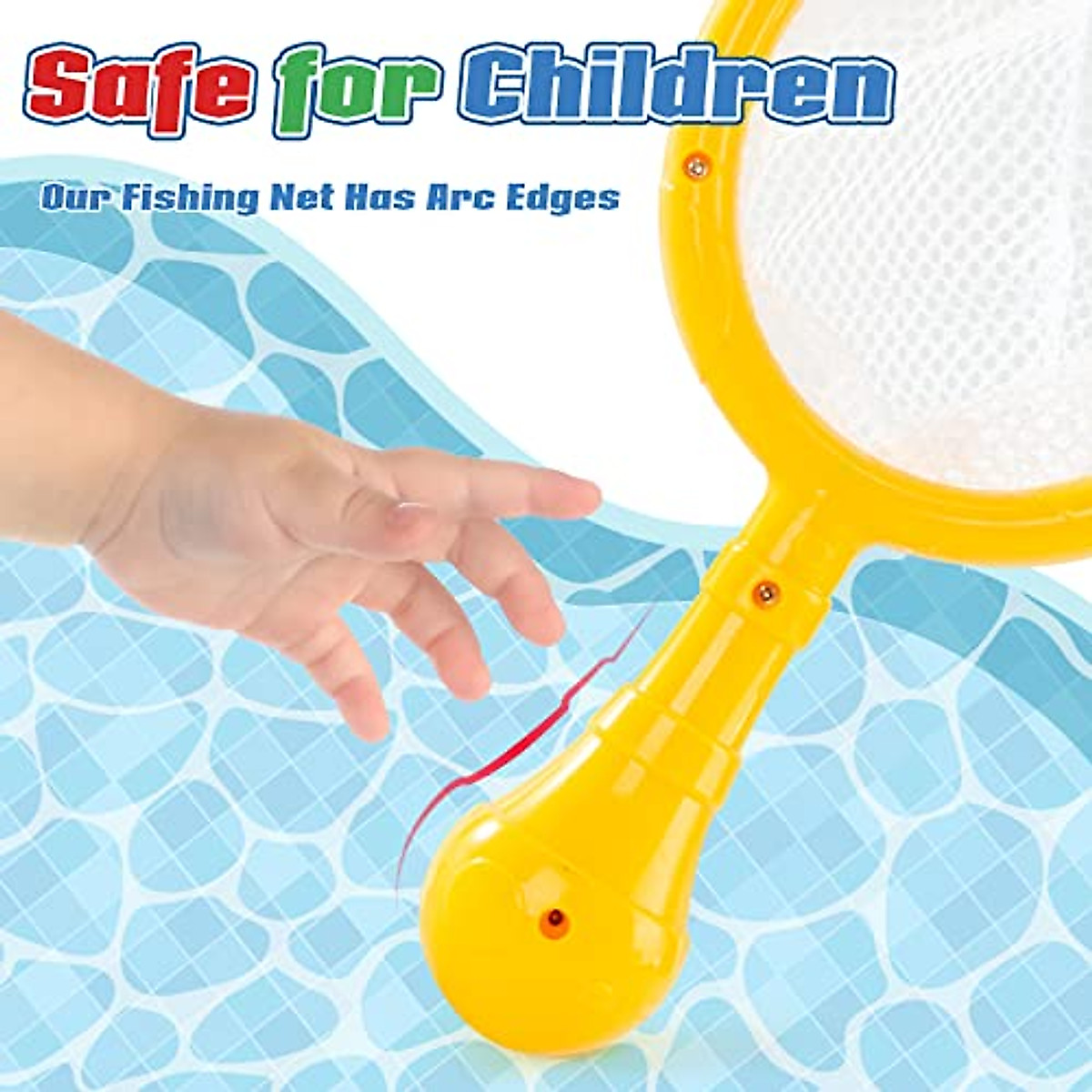 Shindel Bath Toys for Toddler, 14PCS Fishing Wind-up Bath Toys Yellow Duck Toys Bath Time Bathtub Toys for Toddlers Baby Kids Infant Girls Boys Bathroom for Age of 18 Months and up