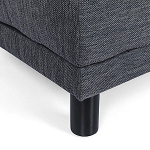 Christopher Knight Home Hyland Chaise Lounge, Charcoal + Black