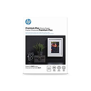 HP Premium Plus Photo Paper, Glossy, 5x7 in, 60 sheets (CR669A)
