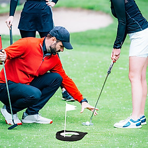 2 Pack Golf Putting Cup with Flag, Practice Golf Hole Training Aids for Kids Adults Indoor Outdoor Home Office Yard Lawn