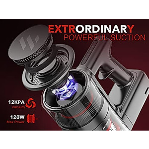 Stick Cordless Vacuum Cleaner with 2200mAh Powerful Lithium Batteries, Up to 35 Mins Runtime, 4 in 1 Lightweight Quiet Vacuum Cleaner Perfect for Hardwood Floor