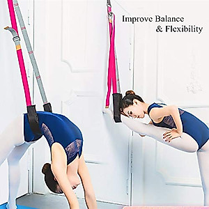 Yoga Fitness Stretching Strap, Back Bend Assist Trainer | Adjustable Led Stretcher for Physical Therapy, Ballet Cheer Dance Gymnastics Trainer Stretching Equipment Training Yoga Exercise