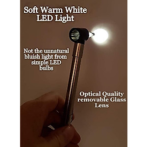 Third Generation Dr Mom Slimline Stainless LED Pocket Otoscope with Soft White Natural Hue Light Spectrum in Clamshell Packaging