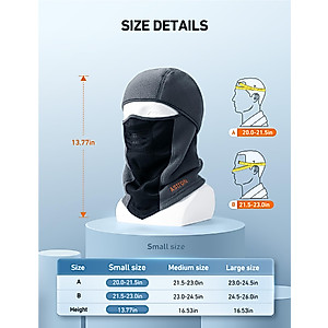 AstroAI Balaclava Ski Mask Winter Fleece Thermal Face Mask Cover for Men Women Warmer Windproof Breathable, Cold Weather Gear for Skiing, Outdoor Work, Riding Motorcycle & Snowboarding,Gray