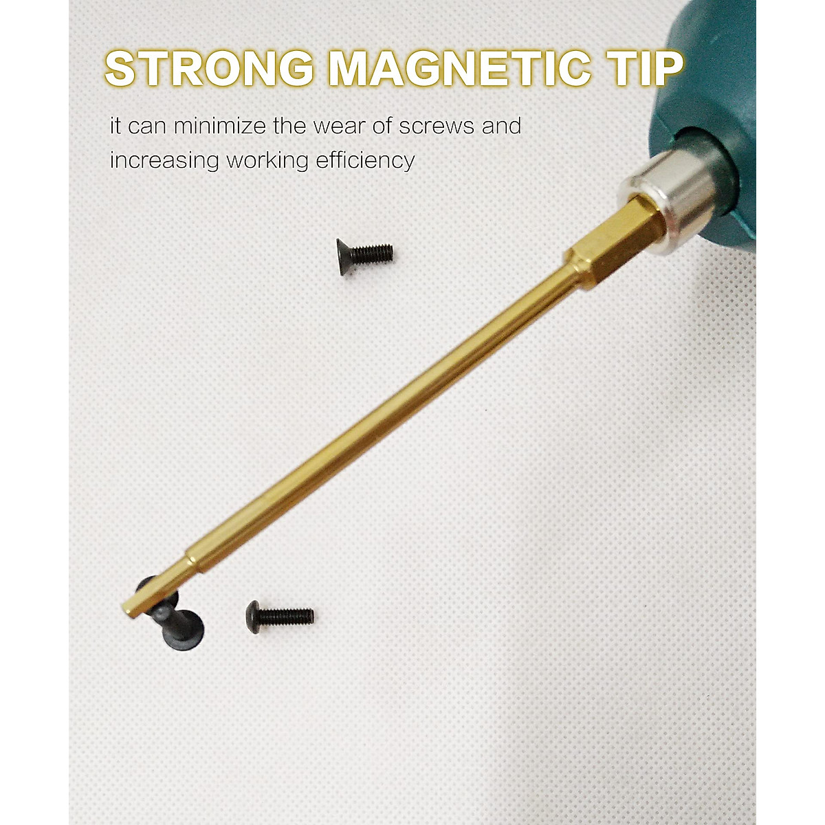 VICRAZZE RC Hex Bit Set 1.5, 2.0, 2.5 & 3.0mm Hex Head Allen Wrench Drill Bit S2 Steel 1/4" Hex Shank 100mm Long for Screwdrivers Bit Electric Screwgun Power Drill RC Repair Working Tools
