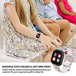 Chofit 5 Pack Bands Compatible for Verizon Gizmo 3 2 1/Gabb Watch Bands for Kids, 20MM Band Quick Release Colorful Pattern Wristband Straps for Verizon Gizmo Watch 2/T-Mobile SyncUP Kids Smartwatch
