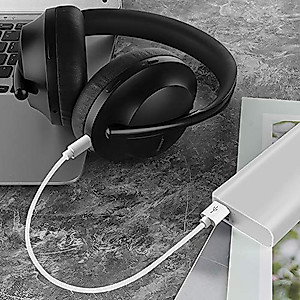 Geekria USB Headphones Short Charger Cable, Compatible with Bose QuietComfort SE, QCSE, Earbuds II, QC45 Charger, USB to USB-C Replacement Power Charging Cord (1 ft / 30 cm 2 Pack)