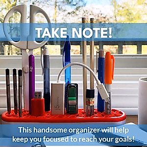 Madam Sew Upright Sewing Tools Caddy Desktop Organizer for Craft and Quilting Supplies Holds Scissors, Seam Rippers and Markers | Tabletop Sewing Accessories Storage Organizer | Red and Yellow Set