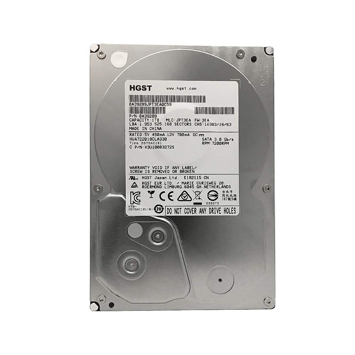 HGST Ultrastar A7K2000 HUA722010CLA330 (0A39289) 1TB 32MB Cache 7200RPM SATA 3.0GB/s Internal Desktop Hard Drive - 1 Year Warranty