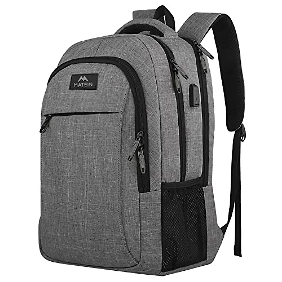 MATEIN Travel Laptop Backpack, Business Anti Theft Slim Durable Laptops Backpack with USB Charging Port, Lunch Backpack, Insulated Cooler Backpack Lunch Box Laptop Backpack