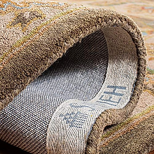 SAFAVIEH Heritage Collection Area Rug - 7'6" x 9'6", Green & Beige, Handmade Traditional Oriental Wool, Ideal for High Traffic Areas in Living Room, Bedroom (HG964A)