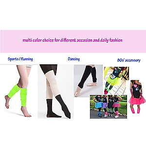 CHUNG Adult Women Juniors Knitted Leg Warmers Neon Party Accessory (One Size, Brown)
