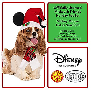 Rubie's Disney Mickey & Friends Mickey Mouse Christmas Pet Accessory Set, Small-Medium