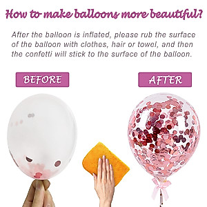 IEALODS Rose Gold Birthday Cake Topper Decoration with Happy Birthday Candles, Acrylic Birthday Cake Topper, Confetti Balloon and Paper Fans for Rose Gold Theme Birthday Party Decor Girl Women