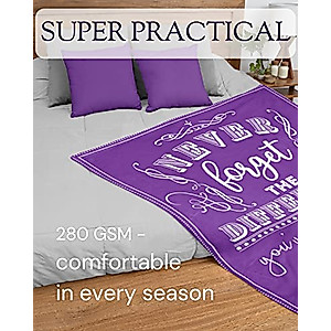 InnoBeta Retirement Gifts for Women, Never Forget The Difference You Have Made, Purple Flannel Throws Blanket, Congratulation Gifts for Retirees for Friends, Teachers, Nurses 50"x 65"