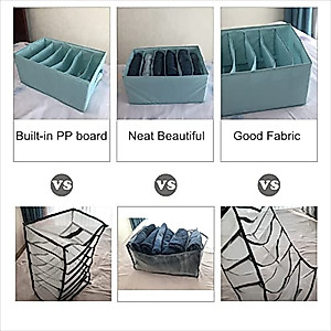 Closet Organizers and Storage, Foldable Wardrobe Clothes Organizer Blue 3-Pack(Size S M L), Good Fabric Clothes Storage Organizer Lonyork