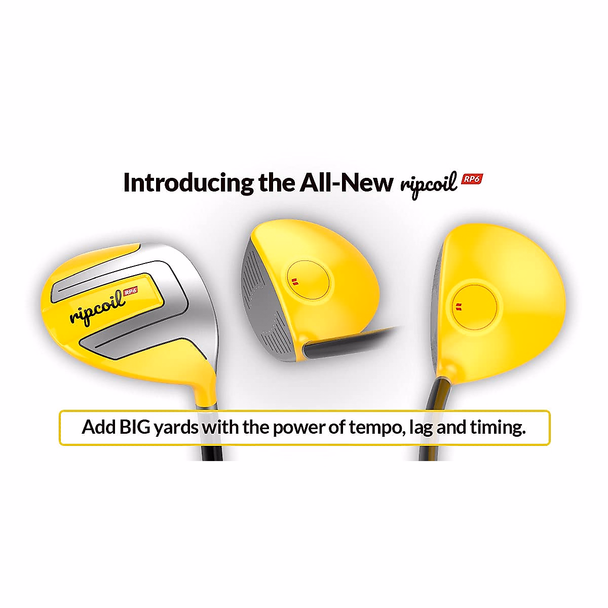 Ripcoil RP6 -Golf Swing Training Aid and Distance Trainer, Whippy Shaft and Driver Head, Hit Balls with This Aid, Increase Swing Speed and Distance Fast (Right Hand)