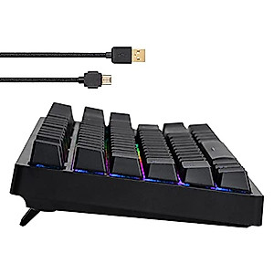 Monoprice Collider TKL Gaming Keyboard - Cherry MX (Blue), RGB Backlit, USB C, Programmable Macros, Full N‑Key Rollover, Mechanical Switches, Tenkeyless, for Computer PC Gamer - Dark Matter