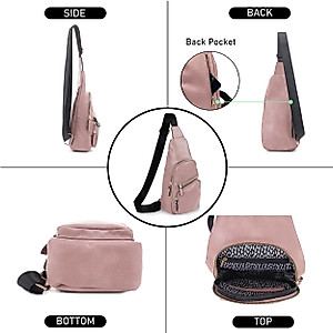 Emperia Small Sling Bag Fanny Packs Crossbody Bags Travel Backpack Chest Bag Gifts for Women Men Mauve
