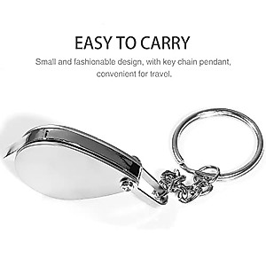 15X Mini Keychain Pocket Magnifier, Jewelers Magnifying Glass, Portable Foldable Magnifying Glass for Close Work, Gardening, Kids, Stamp, Rock Collectings