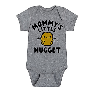 Instant Message - Mommy's Little Nugget - Infant Baby One Piece - Size 6 Months Athletic Heather