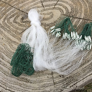 Completed Fishing Net,1m x 20m 3 Fingers Fishing Net with Float - Fish Trap Monofilament Small Mesh - Great Fishing Gear Anglers (White)
