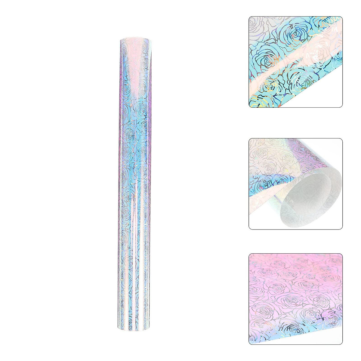 TEHAUX 1 Roll Self Adhesive Vinyl Stickers Adhesive Vinyl Bundle Colorful Vinyl Stickers Holographic Overlay Drinking Cup Stickers Vinyl Adhesive Stickers Household The Pet Flowers