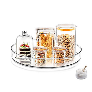 1PACK - 10" Clear Lazy Susan Organizer for Cabinet – Quality-Crafted, Durable Turntable Organizer, Bathroom & Cabinet Organizer for Pantry Organization and Storage – Kitchen Organization by TLC Depot