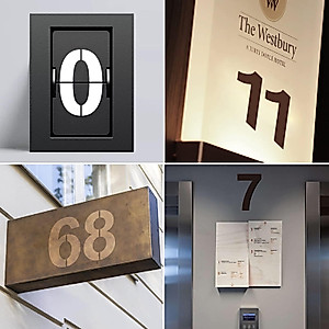 12 Inch Large Number Stencils Reusable Plastic Number Stencils Address Number Painting Stencils Templates for Mailbox Signs Home Address Number(Classic Style)