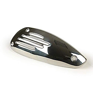 Genuine OEM Exhaust Heat Shield for Vespa ET2, ET4, LX, LXV, Primavera, S, Sprint 50cc - 150cc OEM# 479178, 841820, 845465, B013966, B0139665, 8454655 (Chrome)