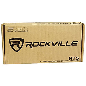 Pair Rockville RT5 2.8" Aluminum Car/Pro Tweeters w Titanium Diaphragm+Kapton VC, Silver