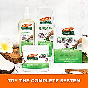 Palmer's Coconut Oil Moisture Boost, Restorative Hair and Scalp Oil Spray, Lasting Hydration and Shine for Dry or Damaged Hair, Promotes Scalp Health, 5.1 Oz