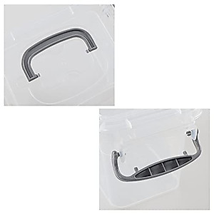 DynkoNA 1.8 L Latching Storage Bins, Plastic Box with Lid, 6 Packs