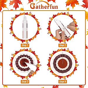 Thanksgiving Party Supplies Kit with Fall Party Decorations - Includes Elegant Autumn-Themed Paper Fans for Memorable Thanksgiving Decorations