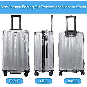Sherr 3 Pieces Clear Luggage Covers for Suitcase Waterproof Luggage Protector Luggage Protective Cover for Travel (Fits Most 20" to 28" Luggage)