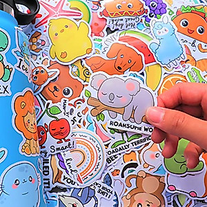 300pcs Water Bottle Stickers for Kids, Cute Vinyl Sticker for Laptop, Computer, Notebook, World of Animals Sticker Pack for Children