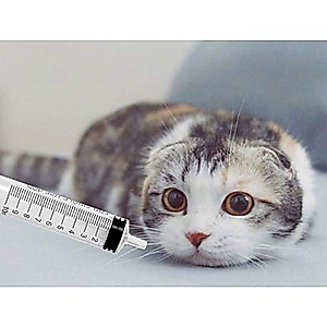 6 Pack - 10ml Plastic Syringe with Measurement, No Needle Suitable for Refilling and Measuring Liquids, Feeding Pets, Oil or Glue Applicator