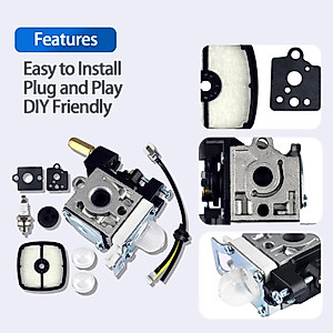 Carburetor Kits with Air Filter Fits for Echo PE-230 PE-231 GT-200EZR GT-200I GT-200R GT-201EZR GT-201I and more models Replaces A021004700 A021000722 A021000723