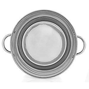 McSunley Stockpot with Encapsulated Bottom Base, 16 Qt, Stainless Steel