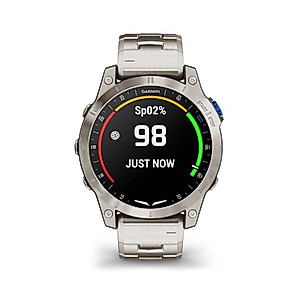 Garmin D2™ Mach 1, Touchscreen Aviator Smartwatch with GPS Moving Map, Aviation Weather, Health and Wellness Features and More, Vented Titanium Bracelet