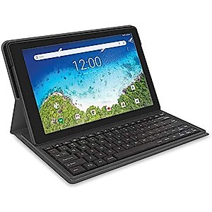RCA 2018 Viking Pro 2-in-1 10.1" Touchscreen High Performance Tablet Laptop PC, Intel Quad-Core Processor, 1G RAM, 32GB HDD, Detachable Keyboard, Webcam, Android 5.0 Lollipop (Charcoal)