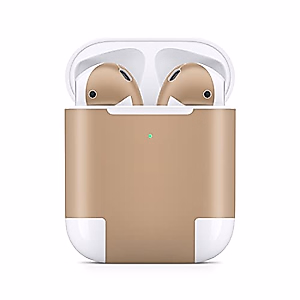 TACKY DESIGN Classic Skins for Apple Airpod Skins, Solid Airpods Sticker for airpods 1 & 2 Vinyl 3m, Airpod Stickers for Earbuds, airpods Skins Protective Full Cover. (AirPods 1st Generation, Latte)
