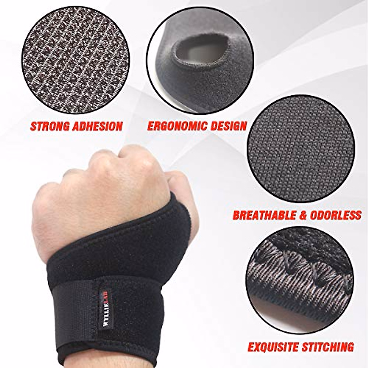 Wrist Brace for Carpal Tunnel, Comfortable and Adjustable Wrist Support Brace for Arthritis and Tendinitis, Wrist Compression Wrap for Pain Relief, Fit for Both Left Hand and Right Hand – Single