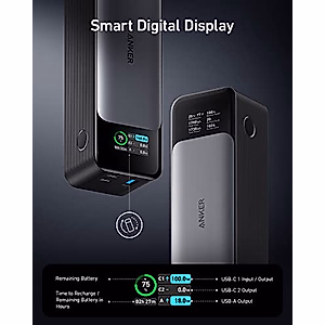 Anker 765 USB C to USB C Cable (140W 6ft Nylon), USB 2.0 Fast Charging USB C Cable & Anker 737 Power Bank (PowerCore 24K) for MacBook Pro 2021, iPad Pro, Samsung Galaxy S21, Pixel, and More.