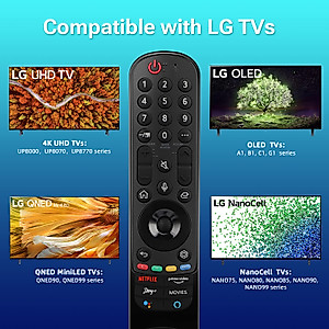 Gvirtue Voice Remote AN-MR21GA for 2021 LG-Magic-Remote, Replacement for LG UHD OLED QNED NanoCell 4K 8K Smart TV, with Pointer and Voice Function