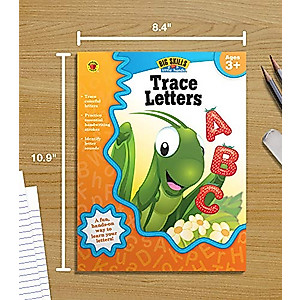 Trace Letters Handwriting Workbook, Alphabet and Basic Vocabulary Activity Book for Kindergarten and Preschool Learning (Big Skills for Little Hands®)